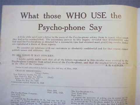 Psycho-phone company research materials and information Chicago Hotels